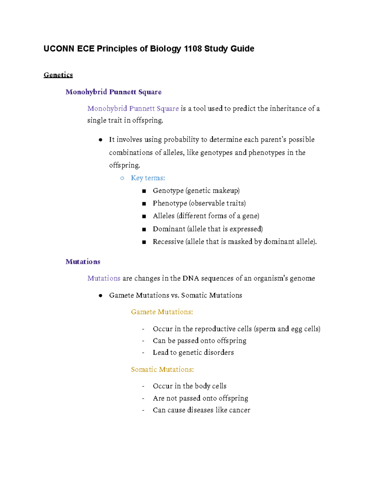 Uconn Study Guide 2019 - 1107 - UConn - Studocu