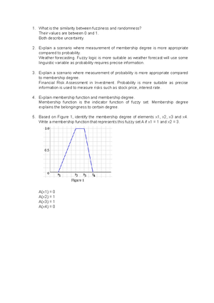 Fuzzy logic tutorial 3 - hhd - Answer 1: According to the definition of a fuzzy number, a fuzzy ...