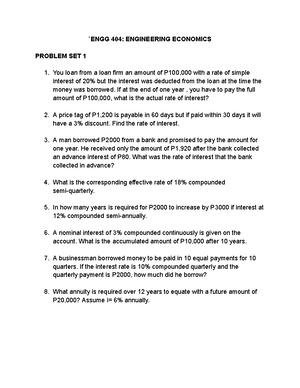 Engineering Economics - Solved Problems Part 3 - Department of Chemical ...