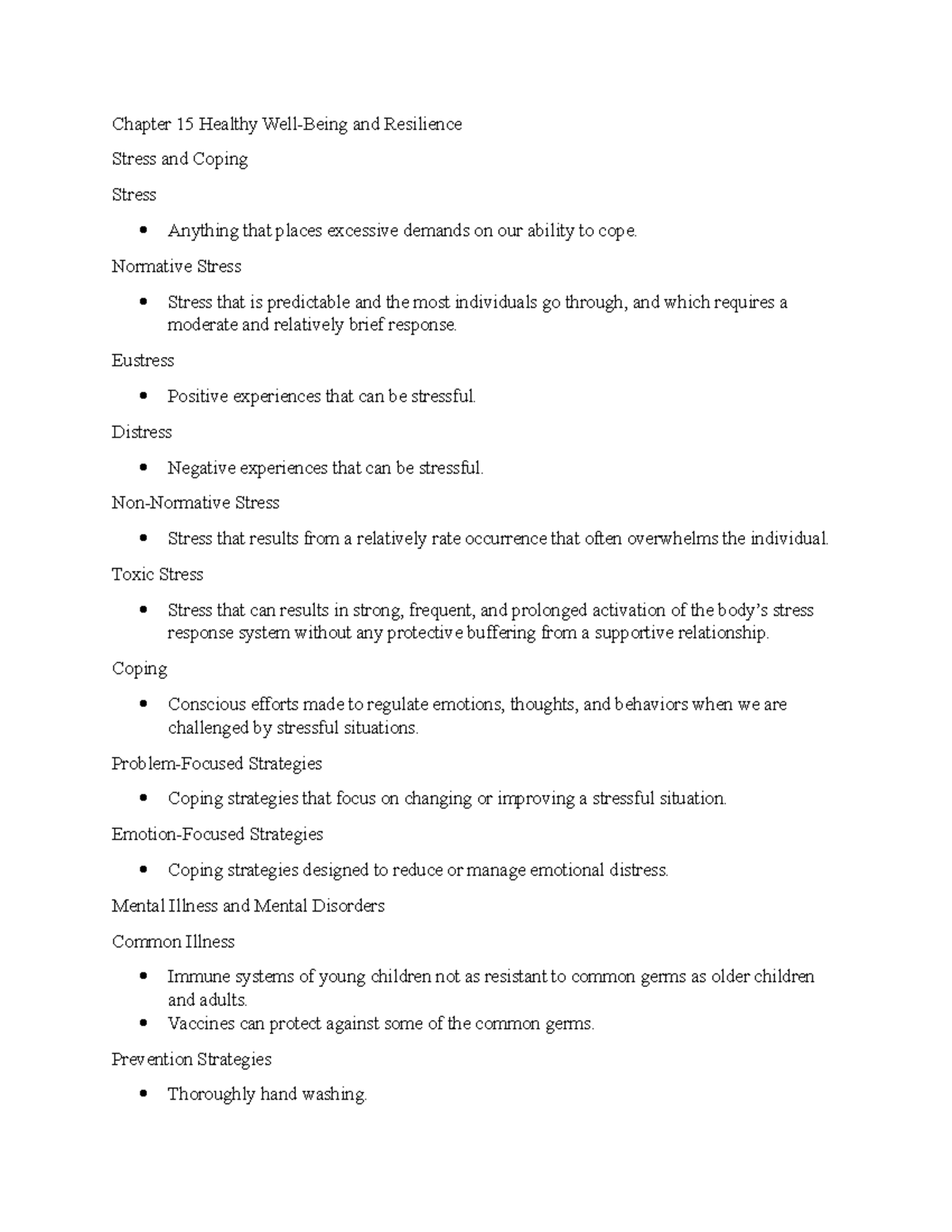 Chapter 15 Healthy Well-Being, and Resilience - Chapter 15 Healthy Well ...