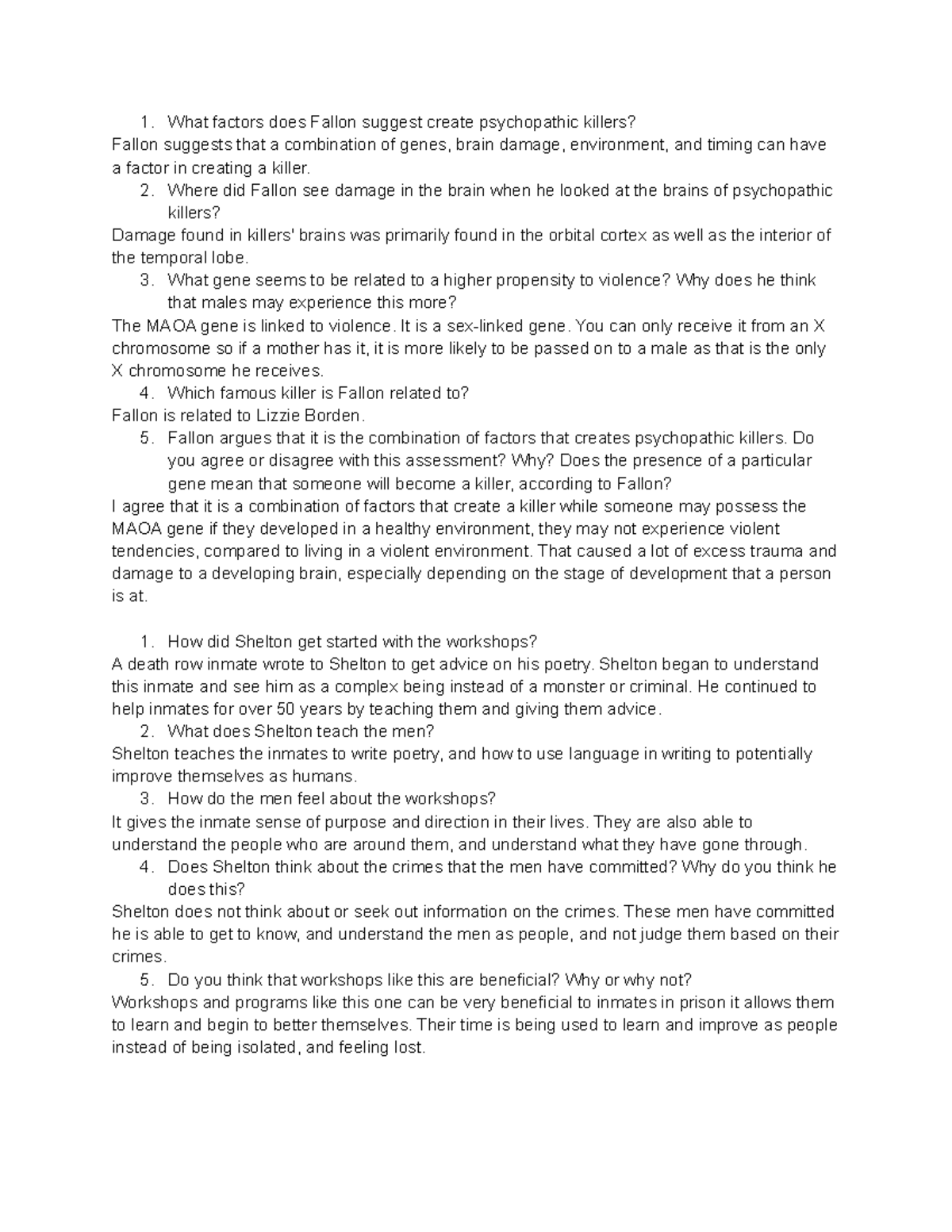 Lab questions - 2 - What factors does Fallon suggest create ...