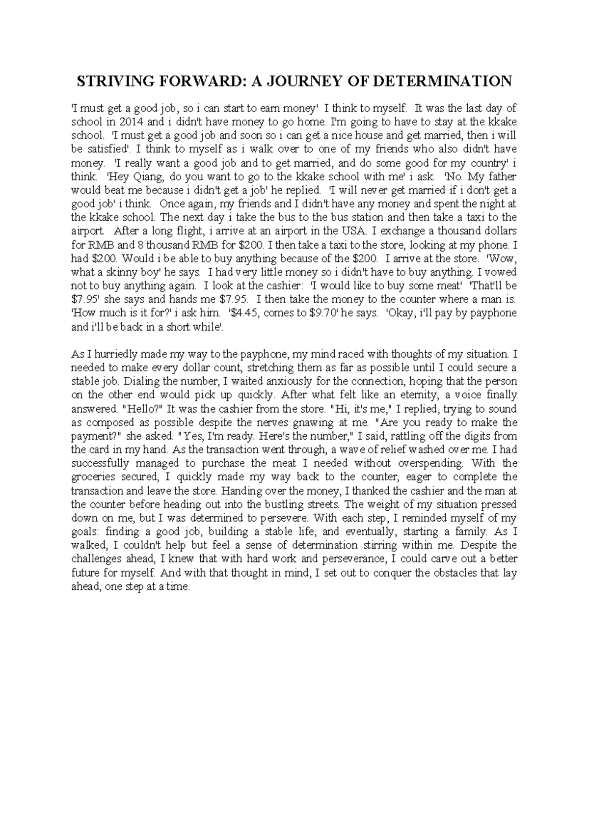 Striving Forward - STRIVING FORWARD: A JOURNEY OF DETERMINATION 'I must ...