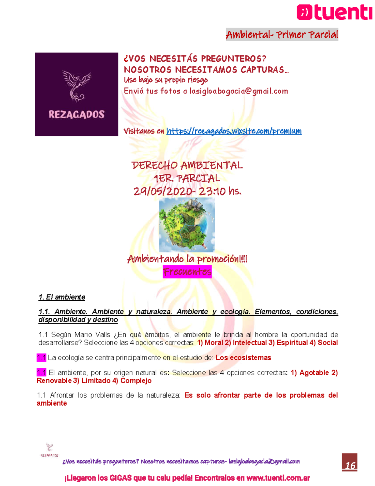 Parcial Mayo 2020 - Warning: TT: undefined function: 32 ¿Vos necesitás pregunteros? Nosotros ...