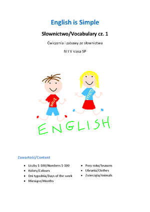 E-book. Englishis Simple. Czas Present Continuous kl. 4 i 5 SP - Gramatyka/Grammar – Czas ...
