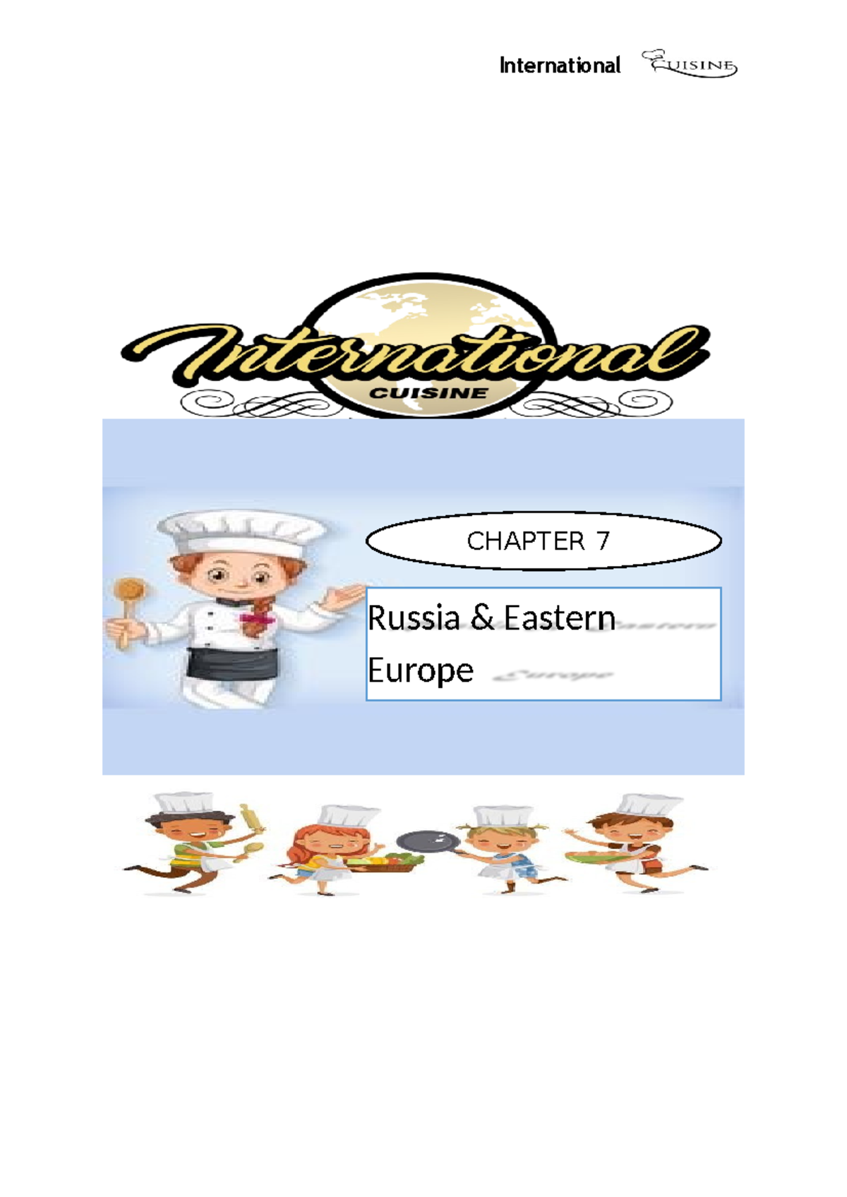 Chapter 7 Russia Eastern Europe LM - CHAPTER 7 Russia & Eastern Europe ...