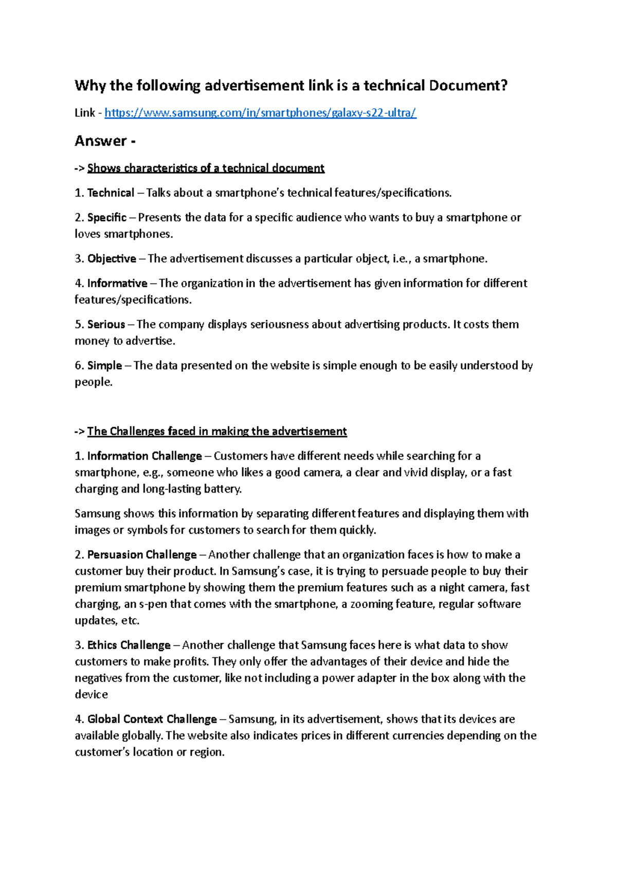 Discussion Post 1 - Find a technical document and write about it's ...