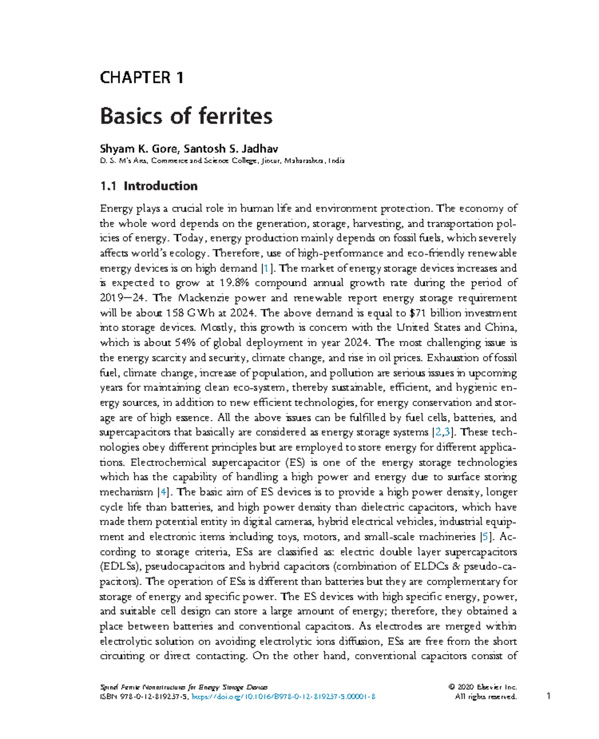 6 - Copy - essay - CHAPTER 1 Basics of ferrites Shyam K. Gore, Santosh ...
