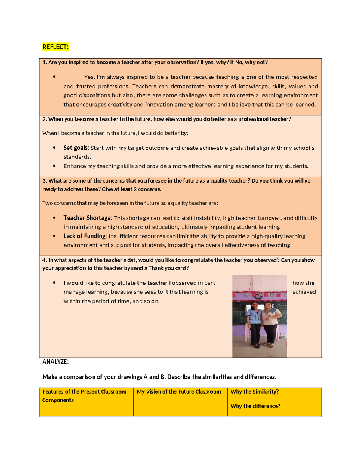 FS1 Episode 15 - REFLECT: 1. Are you inspired to become a teacher after ...