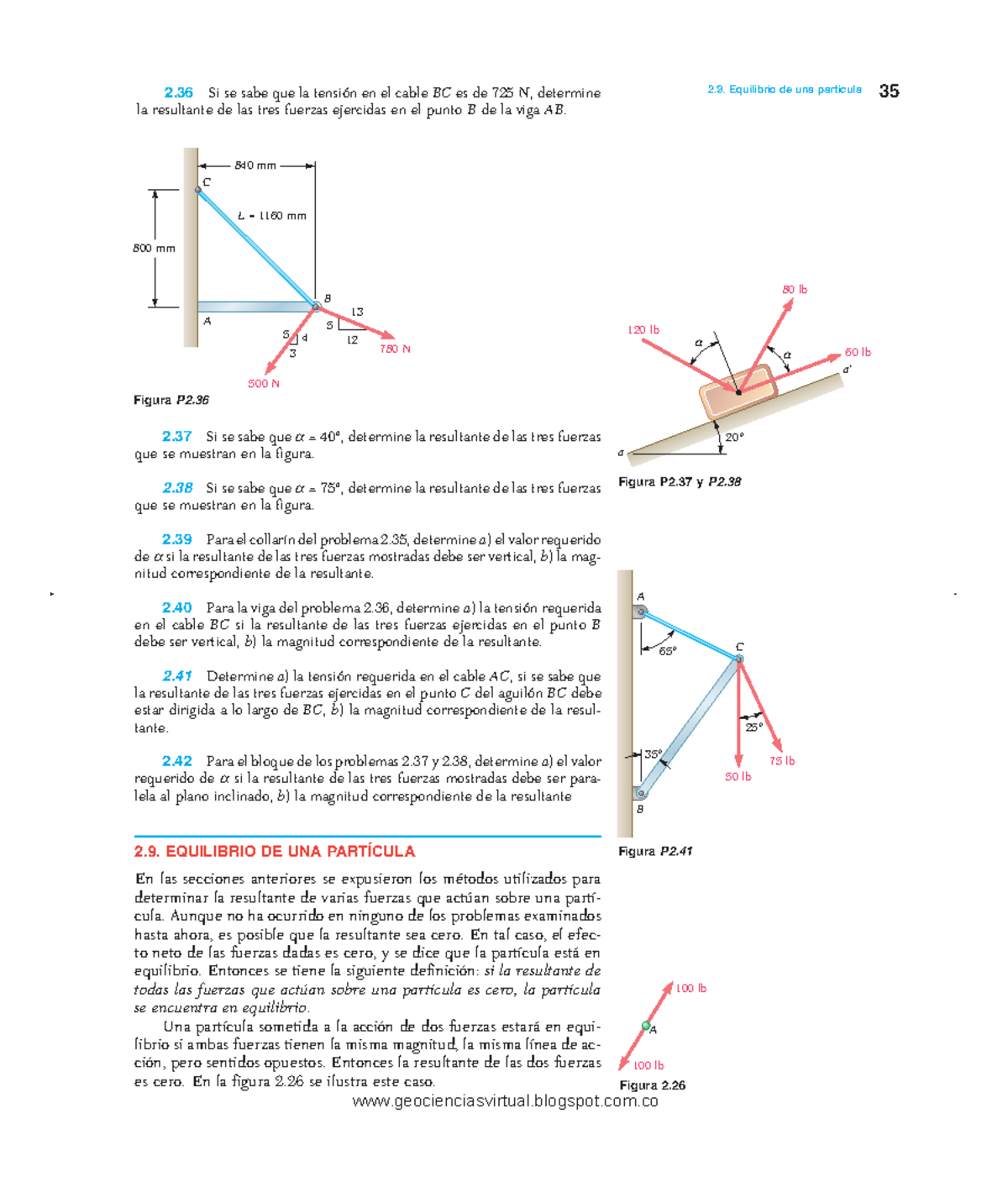 Fuerzas EQUI - sf fdsfdsf - 2 Si se sabe que α = 40°, determine la ...