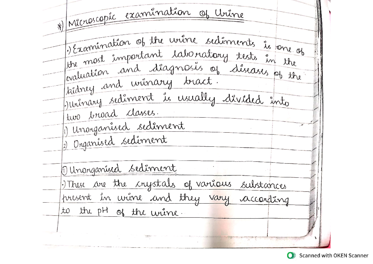 Microscopic examination of urine - Clinical Pathology - Studocu