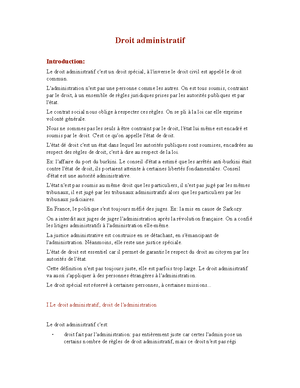 TD n1 - td 1 - TD n°1 : La juridiction adm° et le droit adm° I- Le dualisme juridictionnel et ...