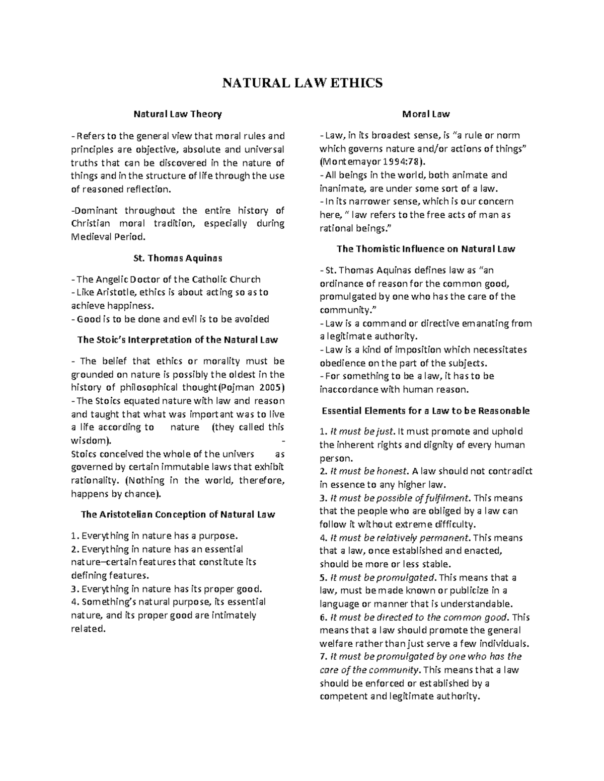 1Natural-Law-Theory - Natural Law Theory Refers to the general view ...