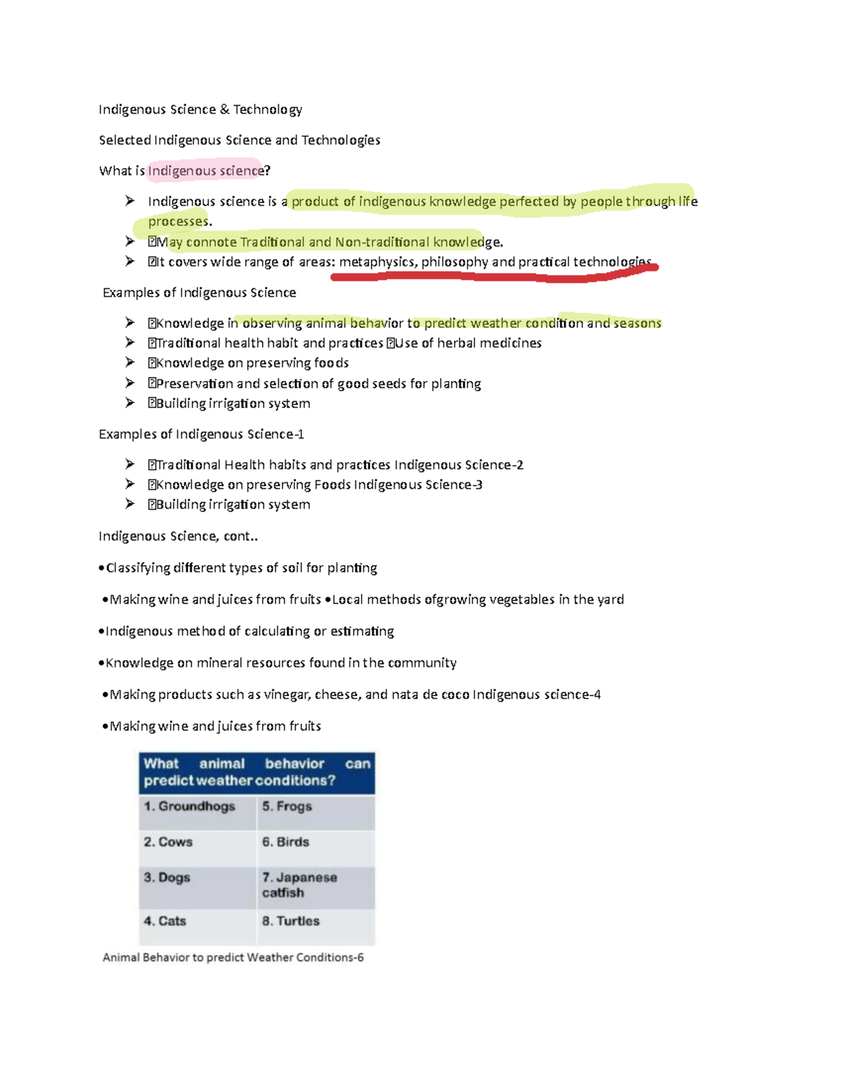Indigenous Science (notes)-1 - Indigenous Science & Technology Selected ...