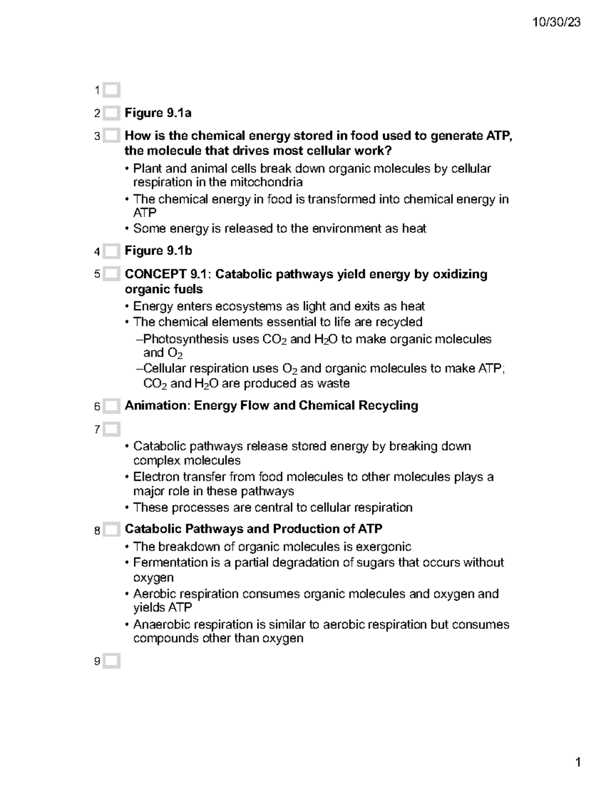 Lecture Presentation 09 - 10/30/ Figure 9 How is the chemical energy ...