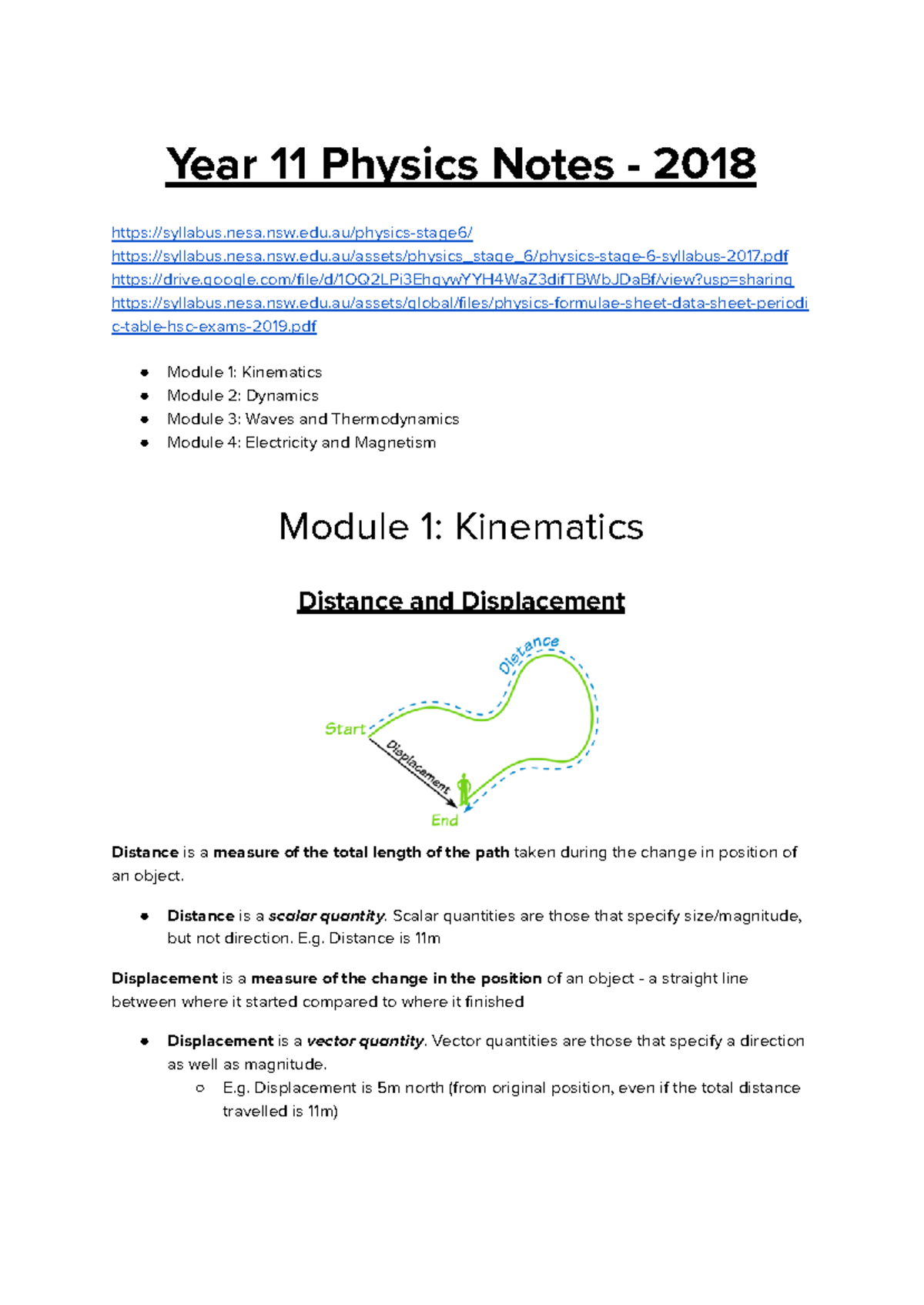 Year 11 Physics Notes - 2018 - Year 11 Physics Notes - 2018 syllabus ...