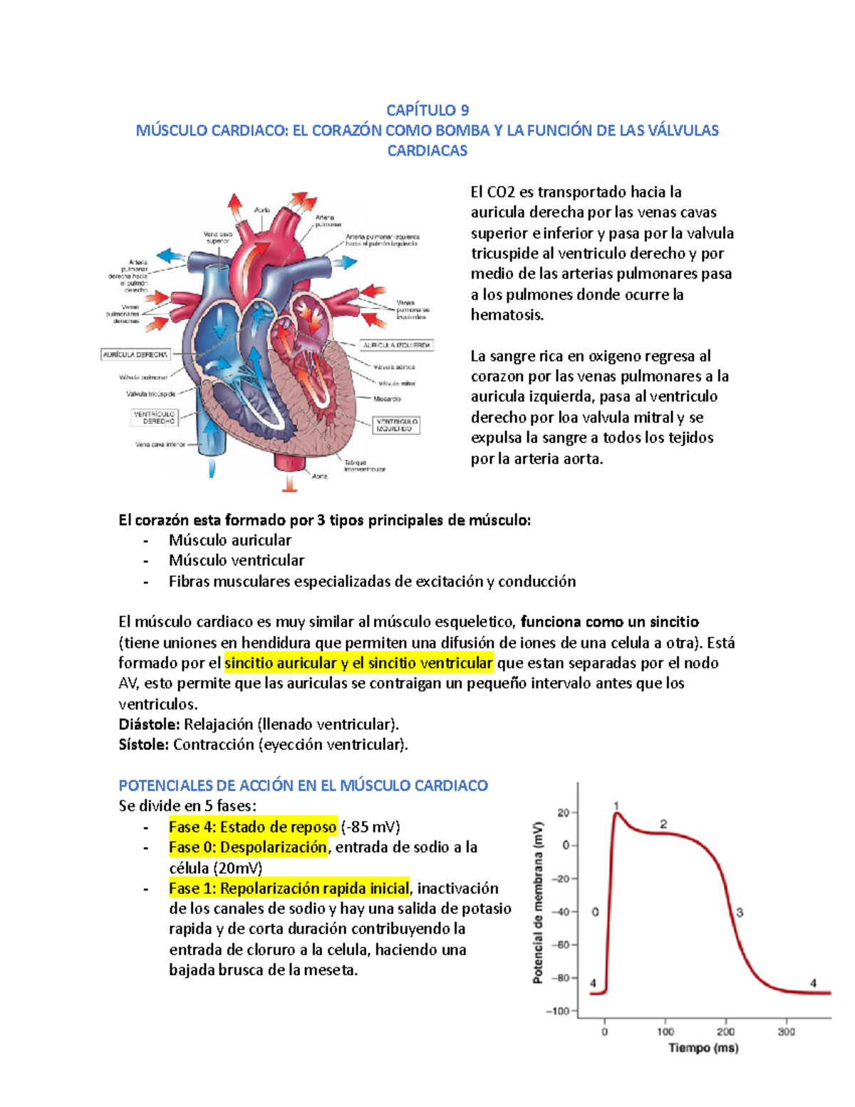 resumen de fisiologia de Corazon guyton - CAPÍTULO 9 MÚSCULO CARDIACO: EL CORAZÓN COMO BOMBA Y ...