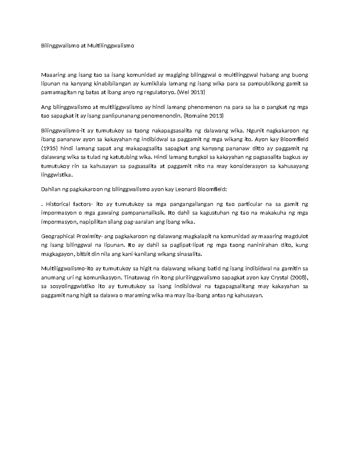 FIL 1 Group 5 - More about in Filpino that bilingualismo at ...