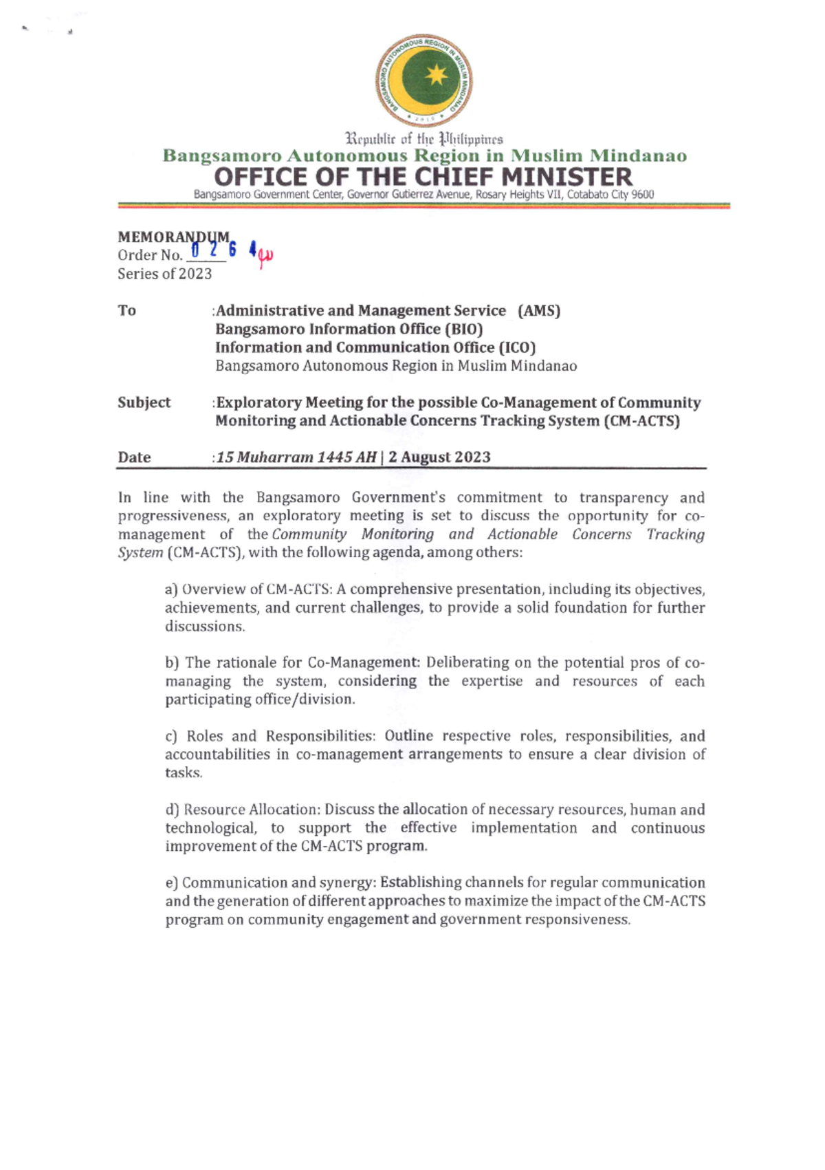 Memo-Order-No - BASIC Fin. Acc. & Rep. - Studocu