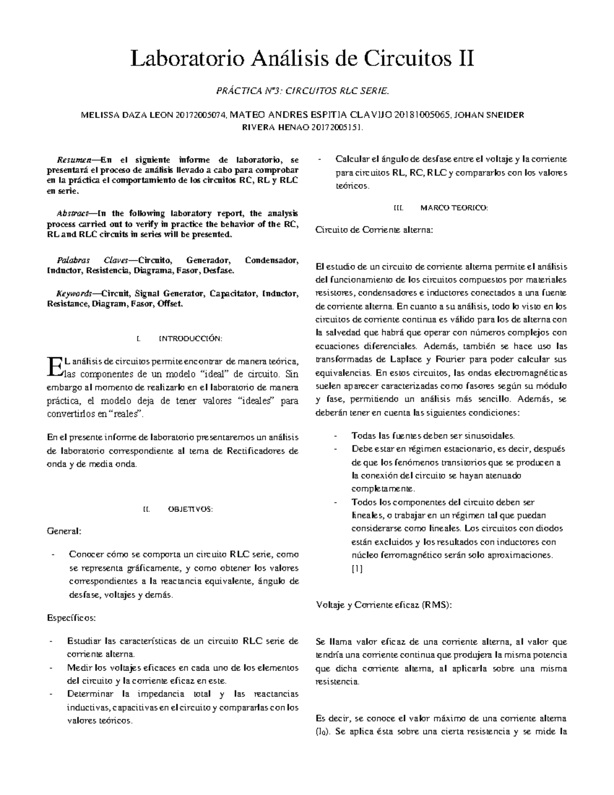 LAB3-convertido - lab - Resumen—En el siguiente informe de laboratorio, se presentará el proceso ...