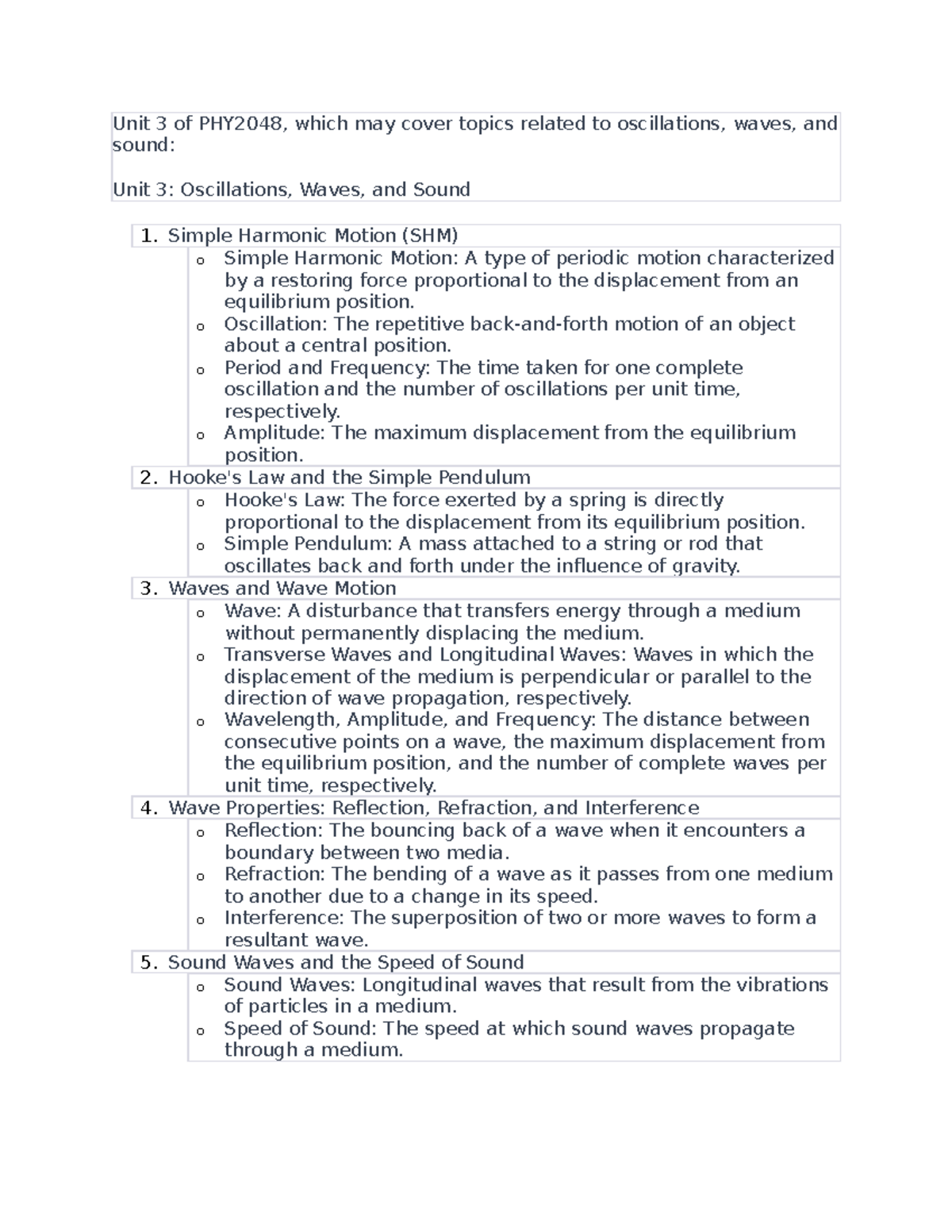 Unit 3 of PHY2048 - Unit 3 of PHY2048, which may cover topics related ...