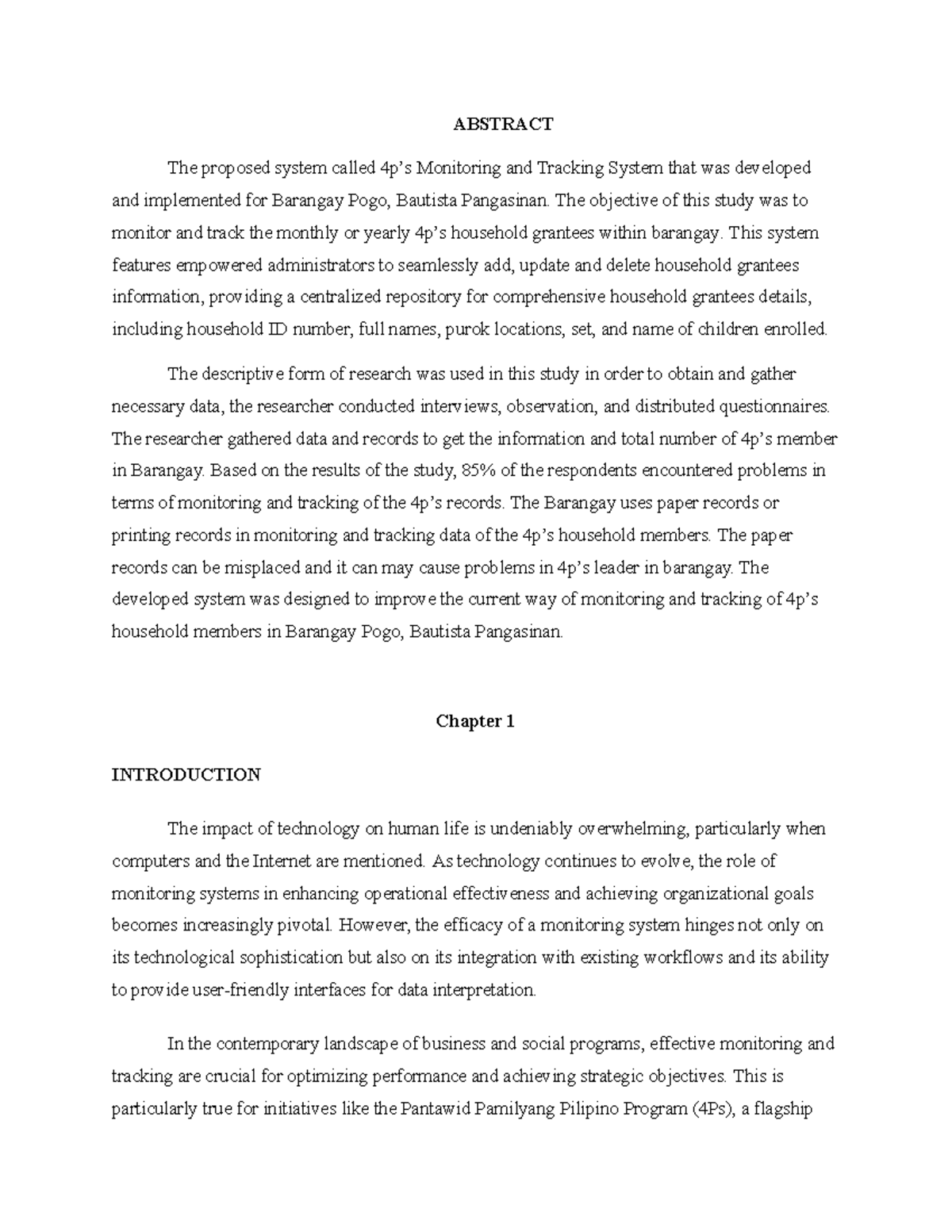 The proposed system called 4p - ABSTRACT The proposed system called 4p ...