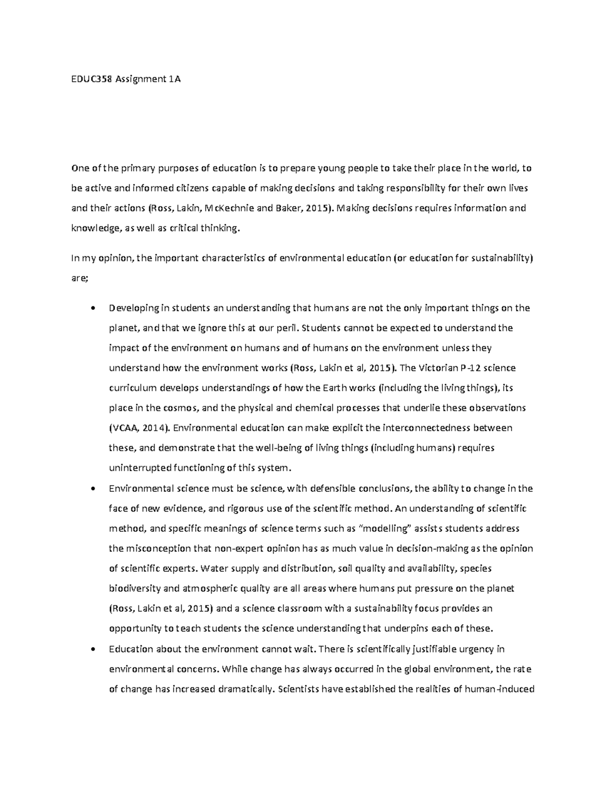 Assignment 1A lynne - peer mark - Warning: TT: undefined function: 32 Warning: TT: undefined ...