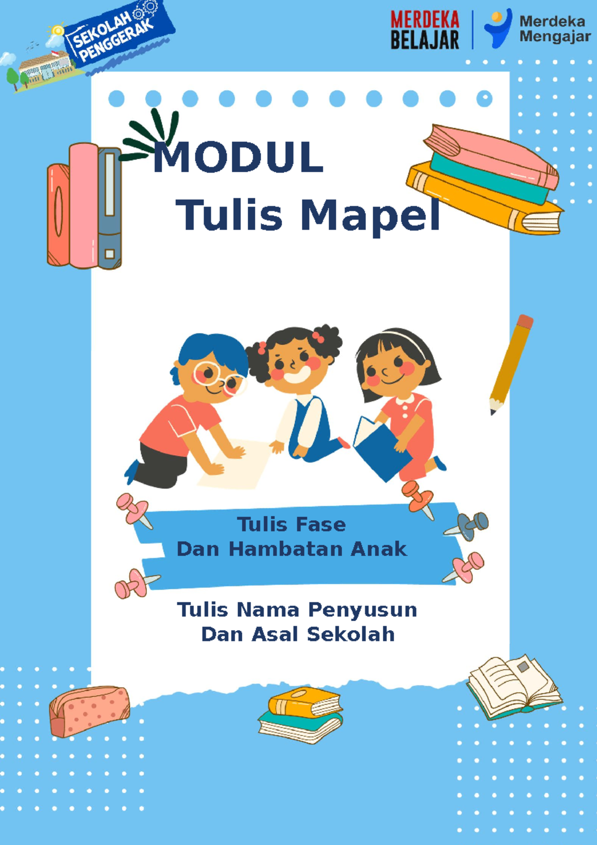 Format Modul Ajar Logo Sekolah Penggerak - Tulis Mapel Tulis Nama ...