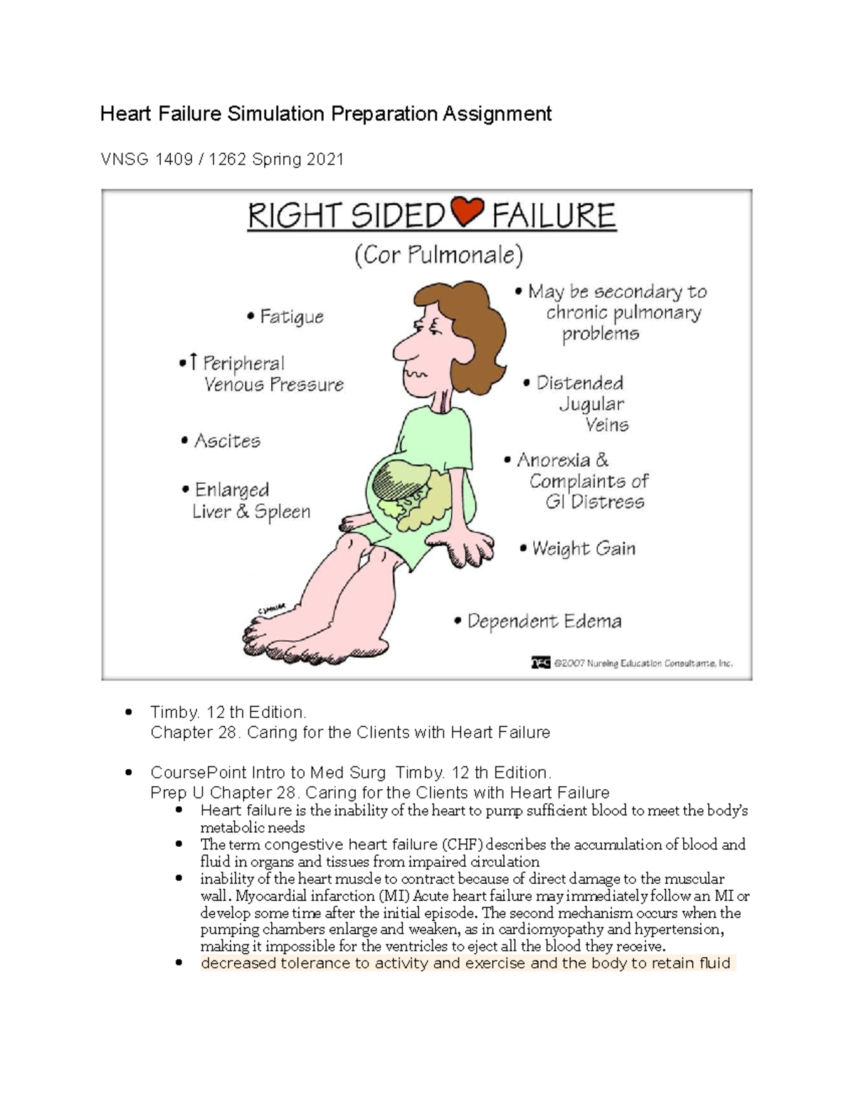 2021 Heart Failure Simulation Preparation Assignment 2021 - Heart ...