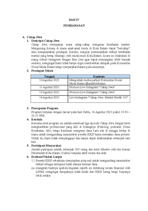 BAB IV c - Laporan bab 4 - BAB IV PEMBAHASAN A. InstaStory Interaktif 1 ...