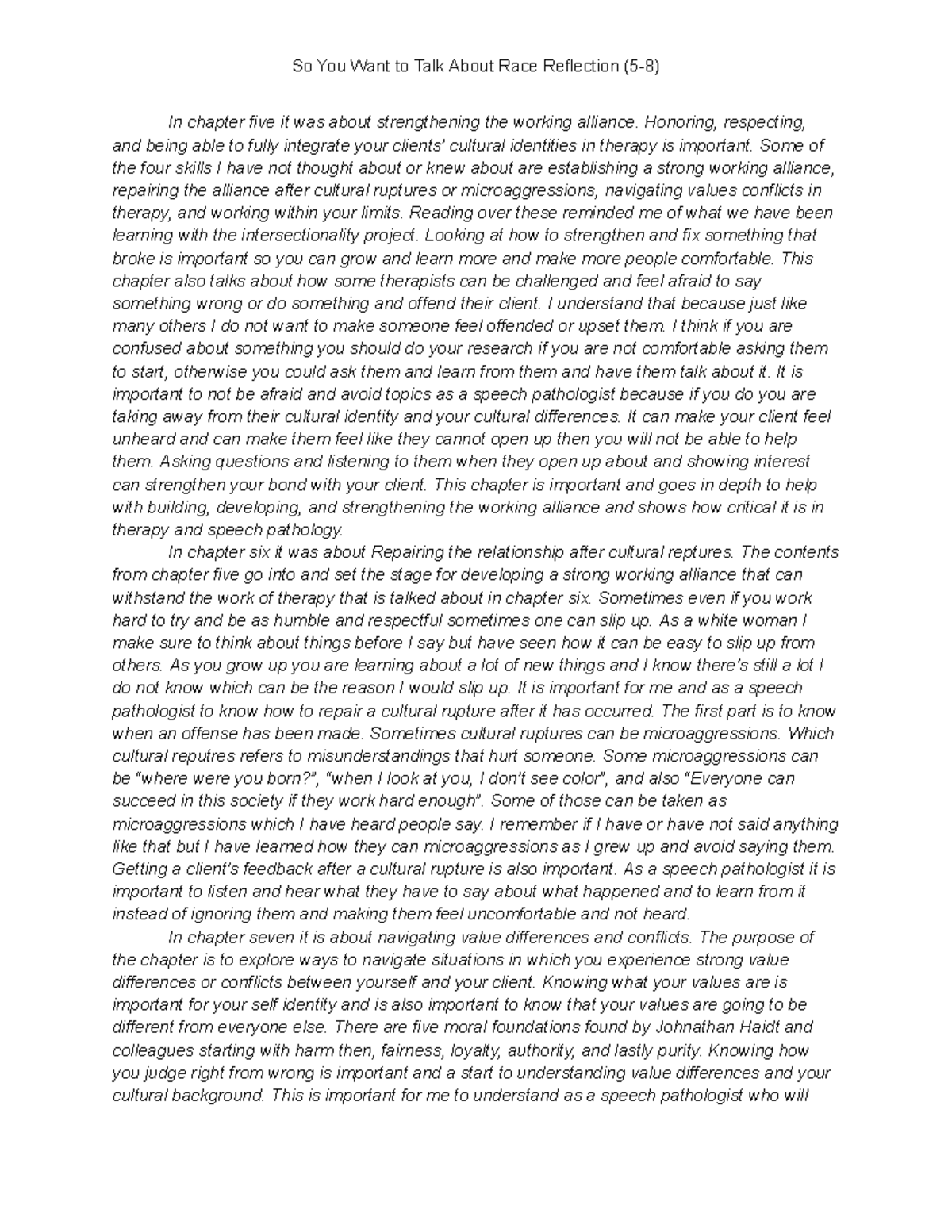 So you want to talk about race reflefction 5-8 - So You Want to Talk ...