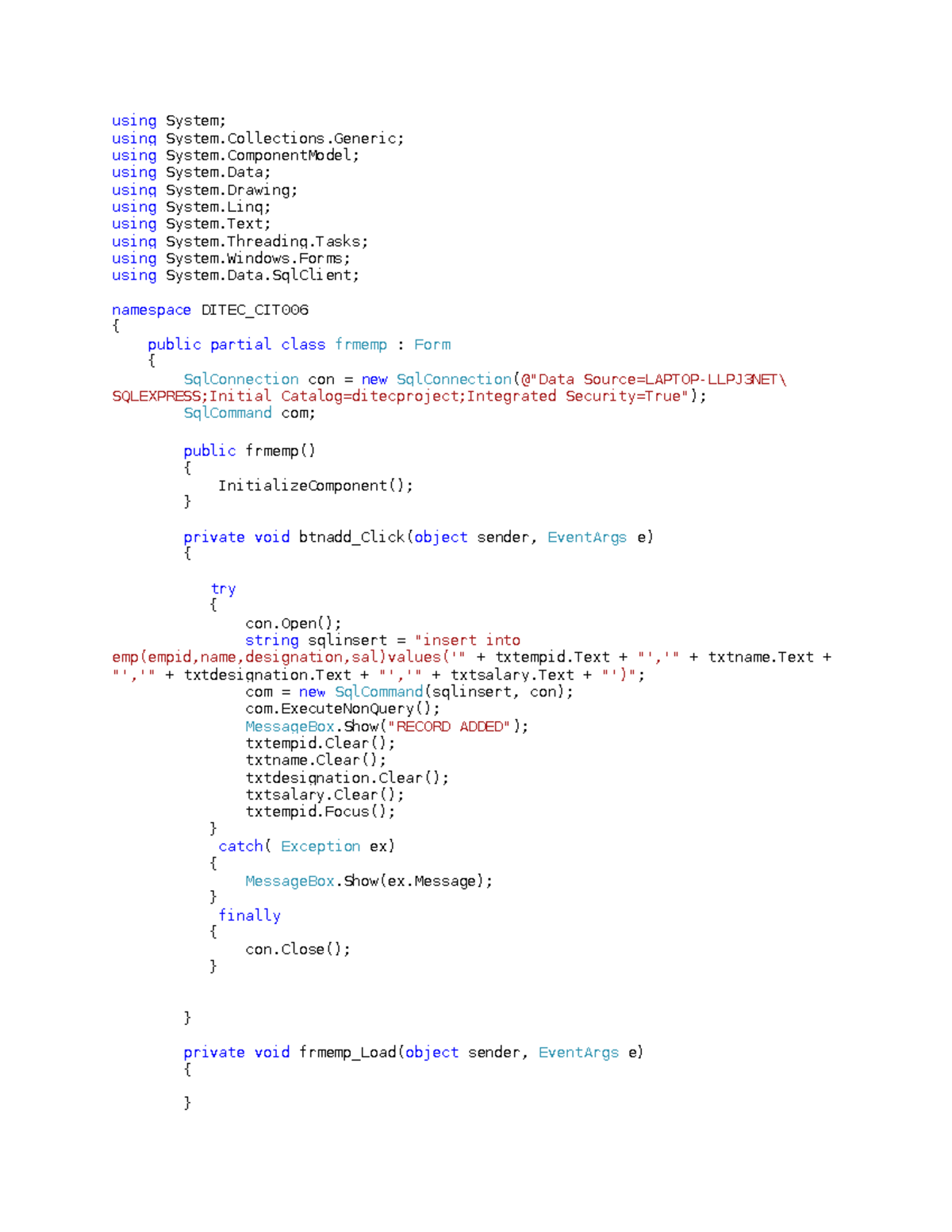 C# basic code - using System; using System.Collections; using System; using System; using System ...