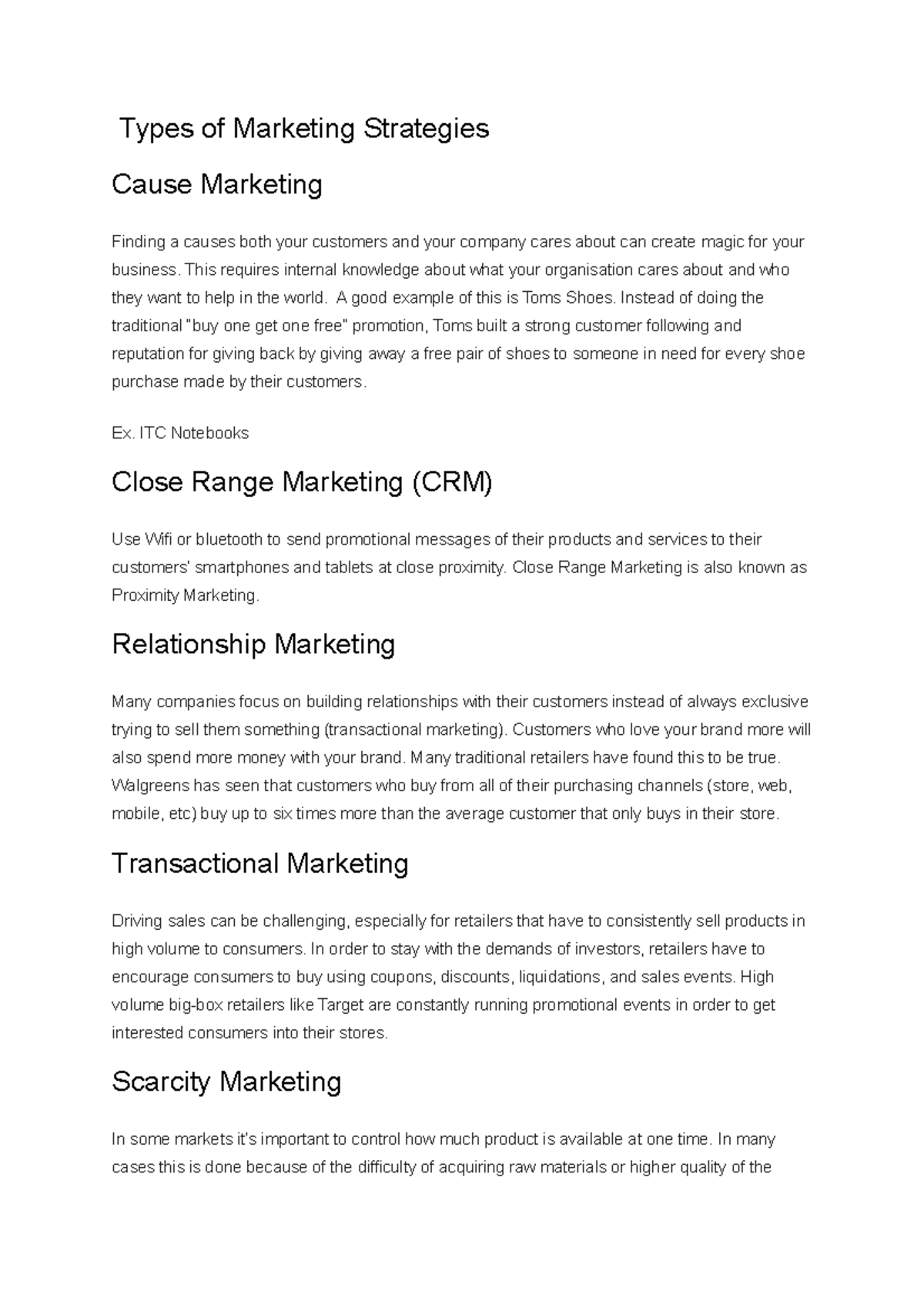 54 types of marketing - Types of Marketing Strategies Cause Marketing ...