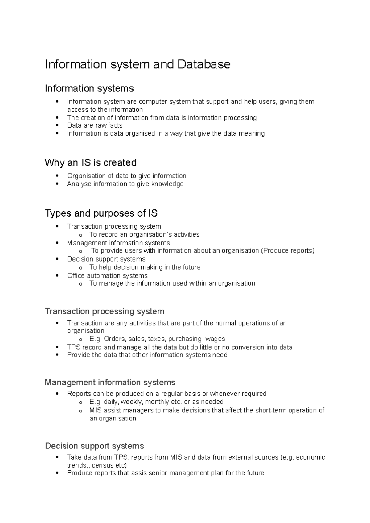 IPT HSC Course - Info Systems and Databases - Information system and ...