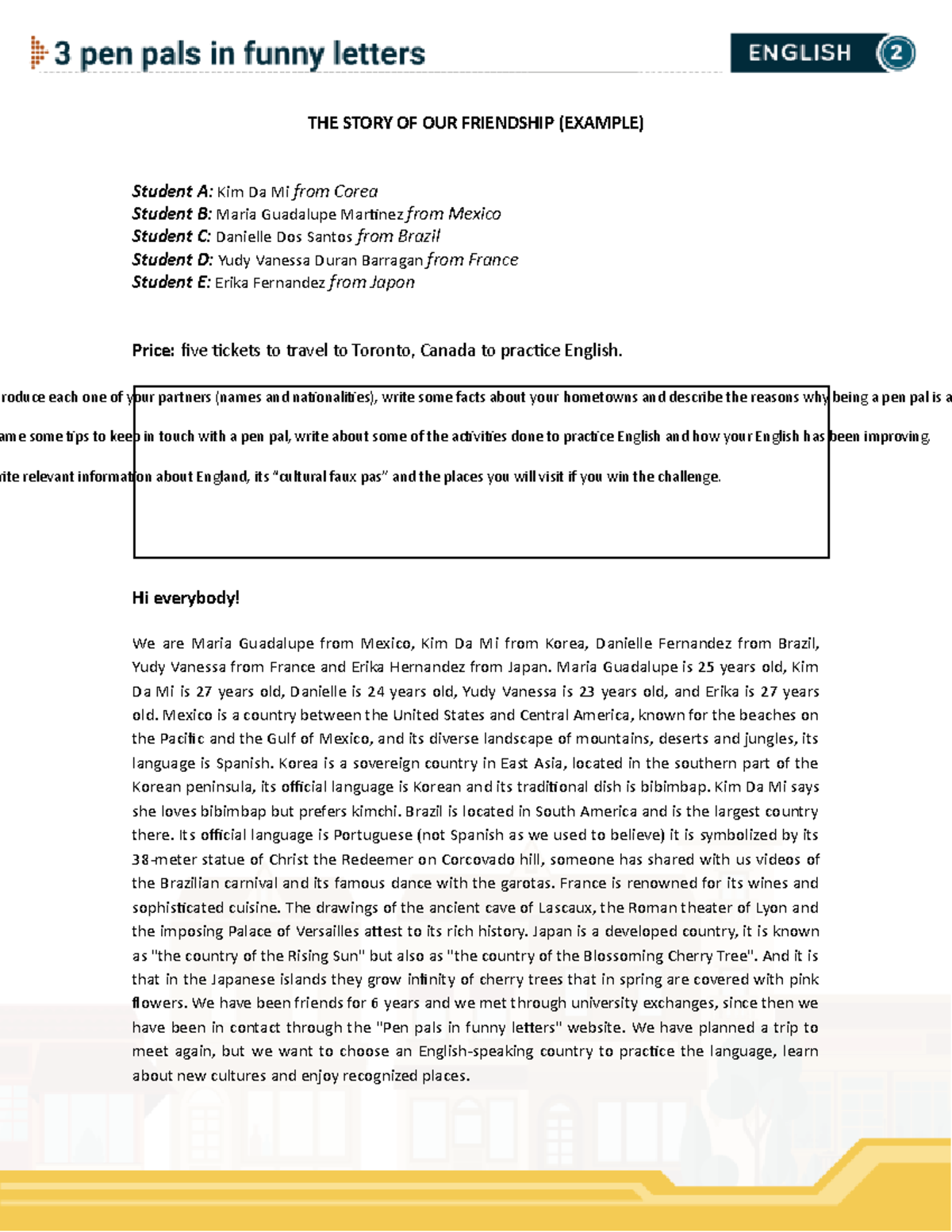 Proyecto colaborativo 2 - your partners (names and nationalities ...