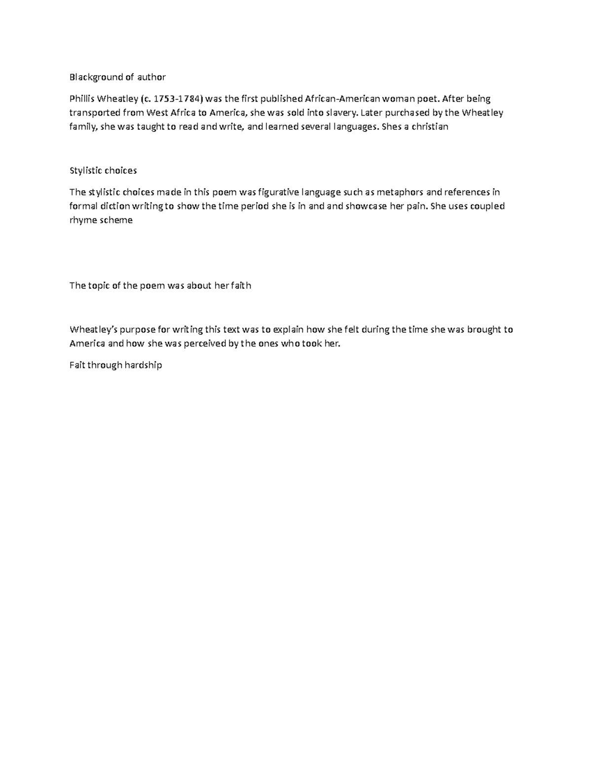 BBackgroun of author - work for AP AmericAN LIT on background of ...