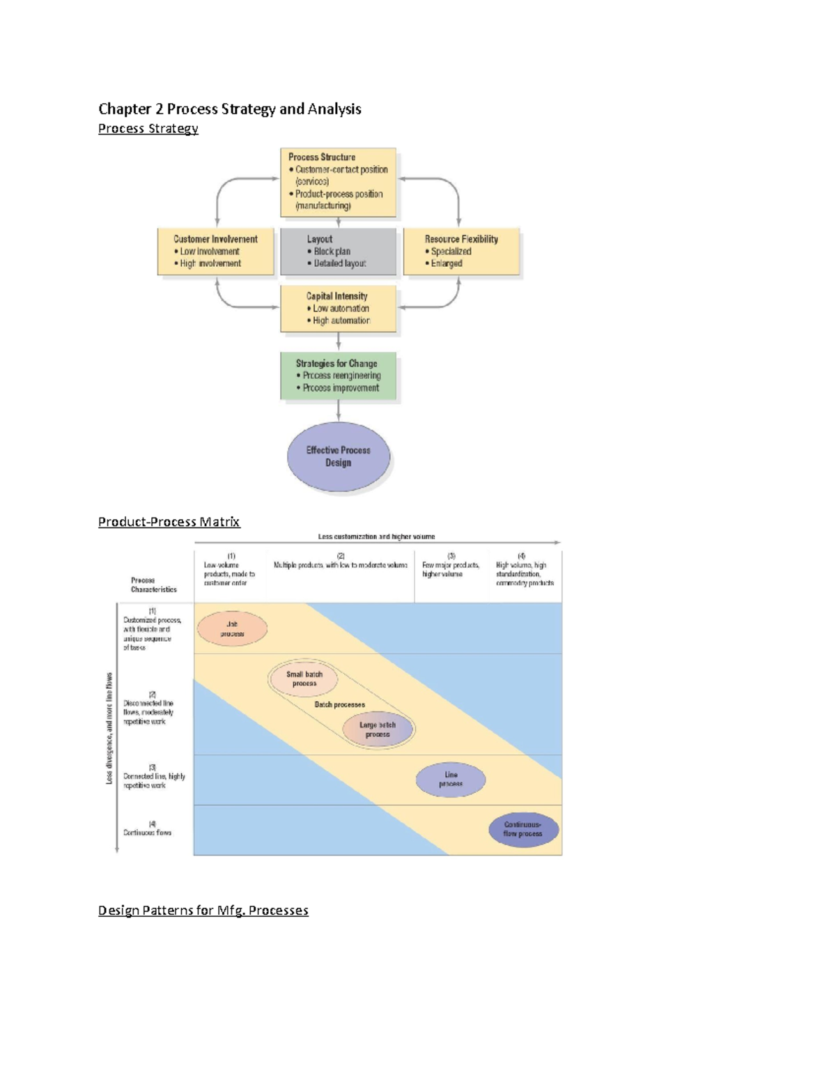 Chapter 2 Process Strategy and Analysis - Chapter 2 Process Strategy ...