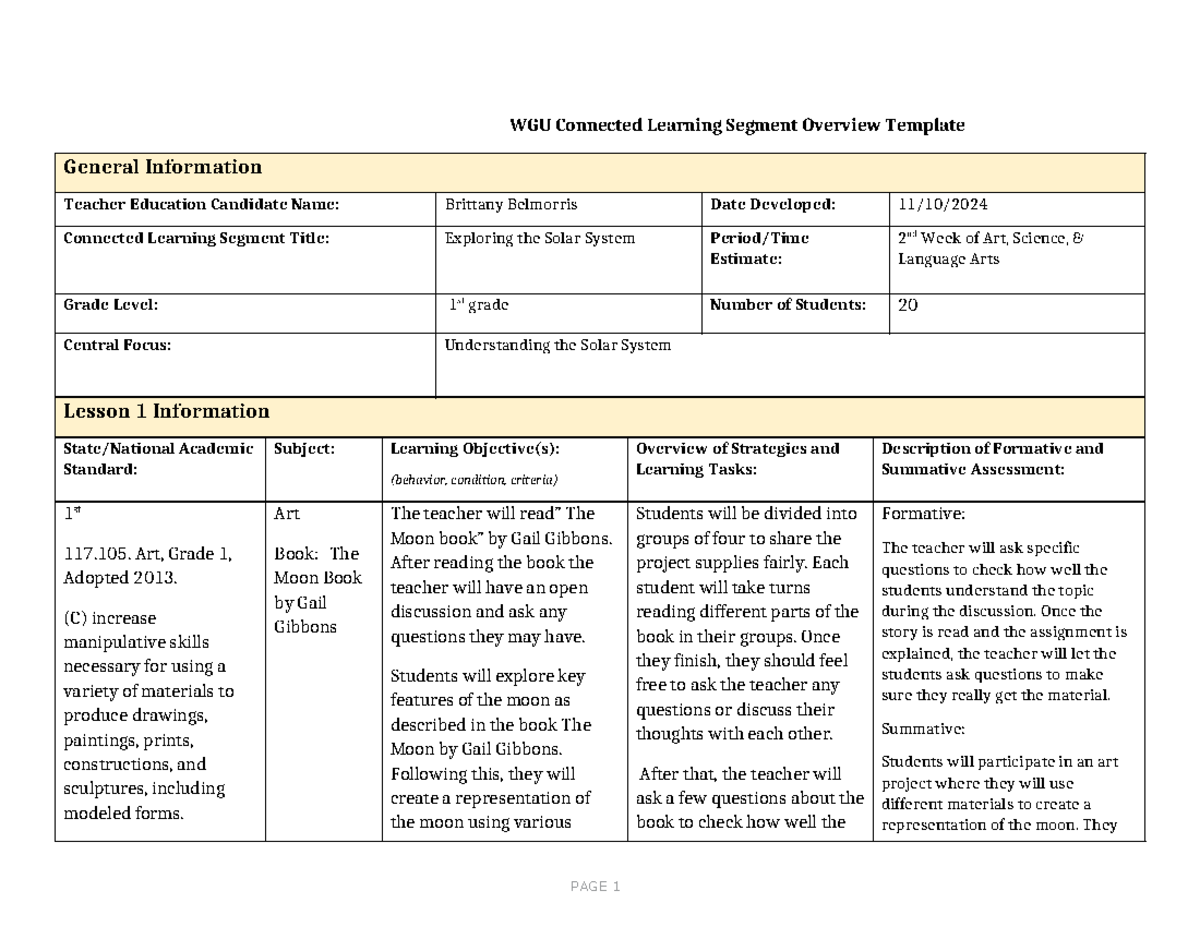 WGU Connected Learning Segment Overview revised - WGU Connected Learning Segment Overview ...