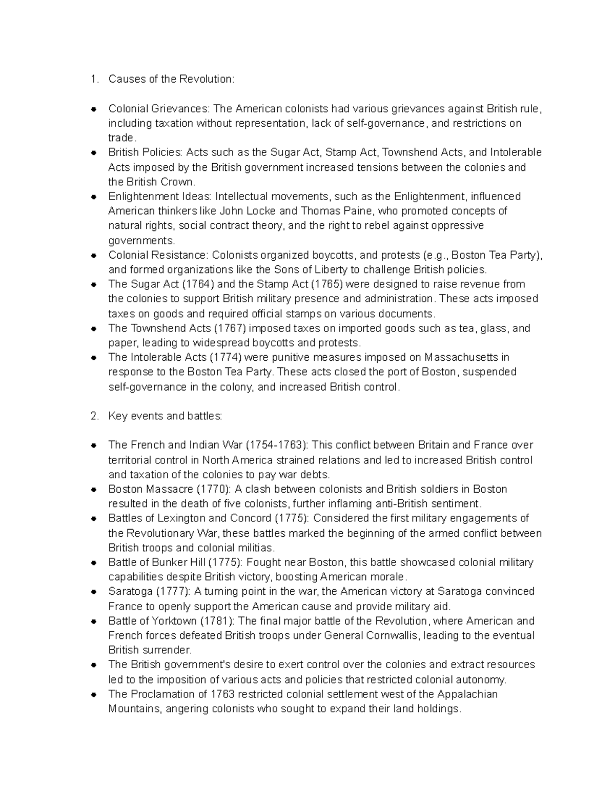 Apush UNIT 2 - Causes of the Revolution: Colonial Grievances: The ... Apush UNIT 2 - Causes of the Revolution: Colonial Grievances: The ...