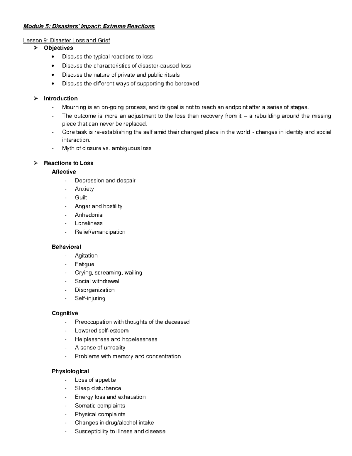 Module-5 DMH - Psychology - Module 5: Disasters' Impact: Extreme ...