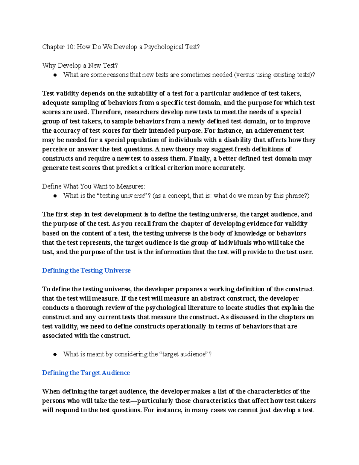 Psych 120 Chapter 10 Exam 3 - Chapter 10: How Do We Develop a ...