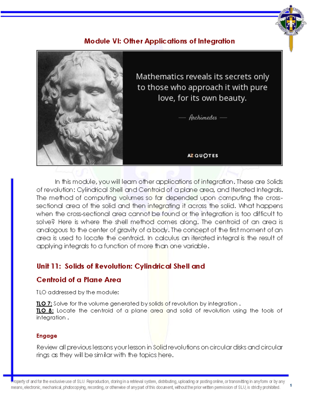 Module 6 other integration techniques - Property of and for the ...