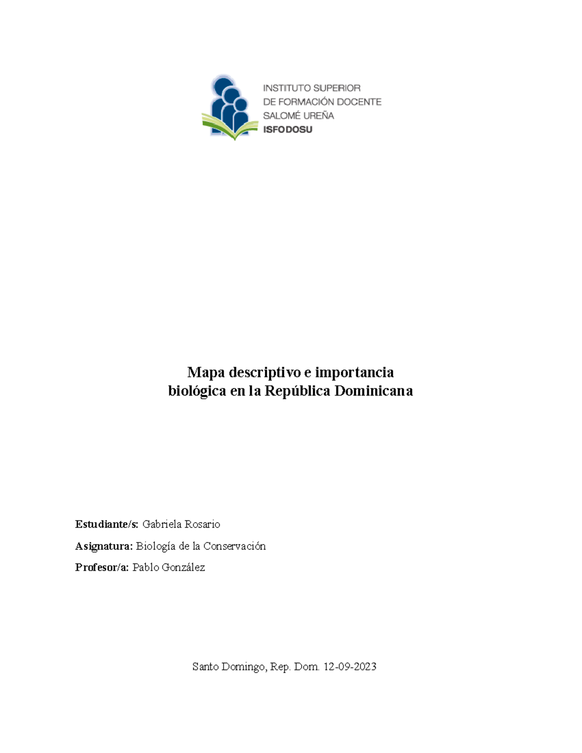 MAPA Descriptivo - Mapa descriptivo e importancia biológica en la ...