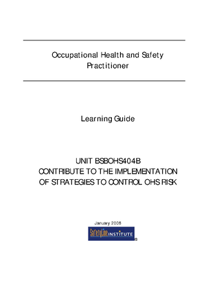 Bsbohs 402B Contribute OHS Consultation Process - Occupational Health ...