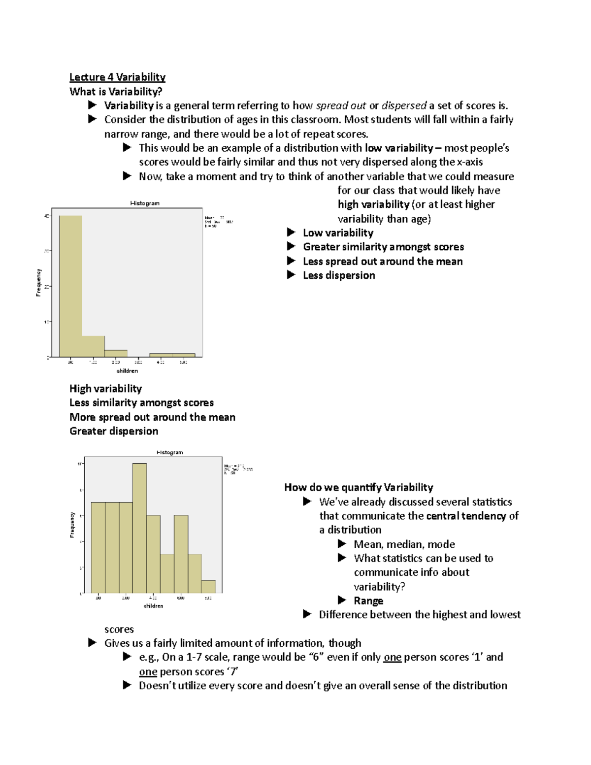 $$ Stats IN Psych #4$$$ - Notes, practice and examples - Lecture 4 ...