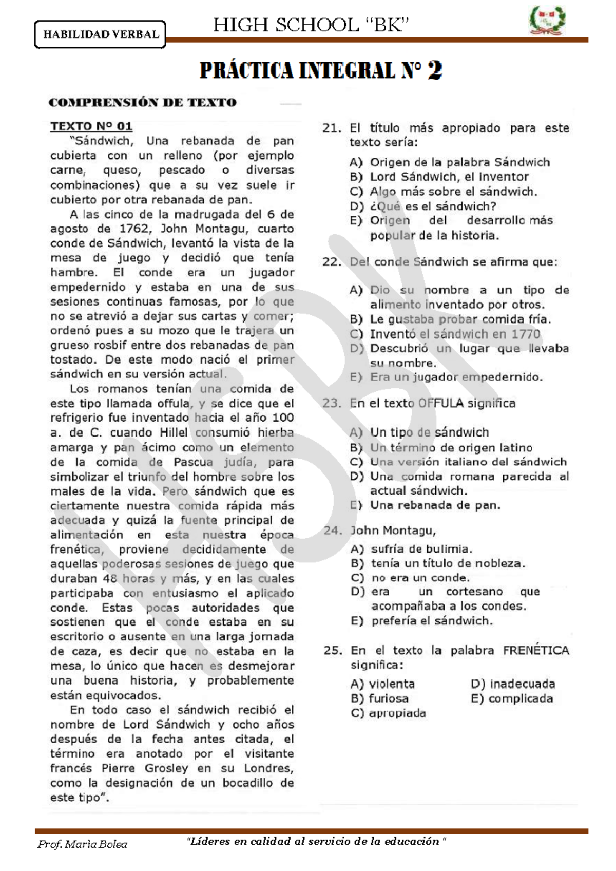 RV - Practica 2 - IUUJ - psicologia educativa - HIGH SCHOOL “BK ...