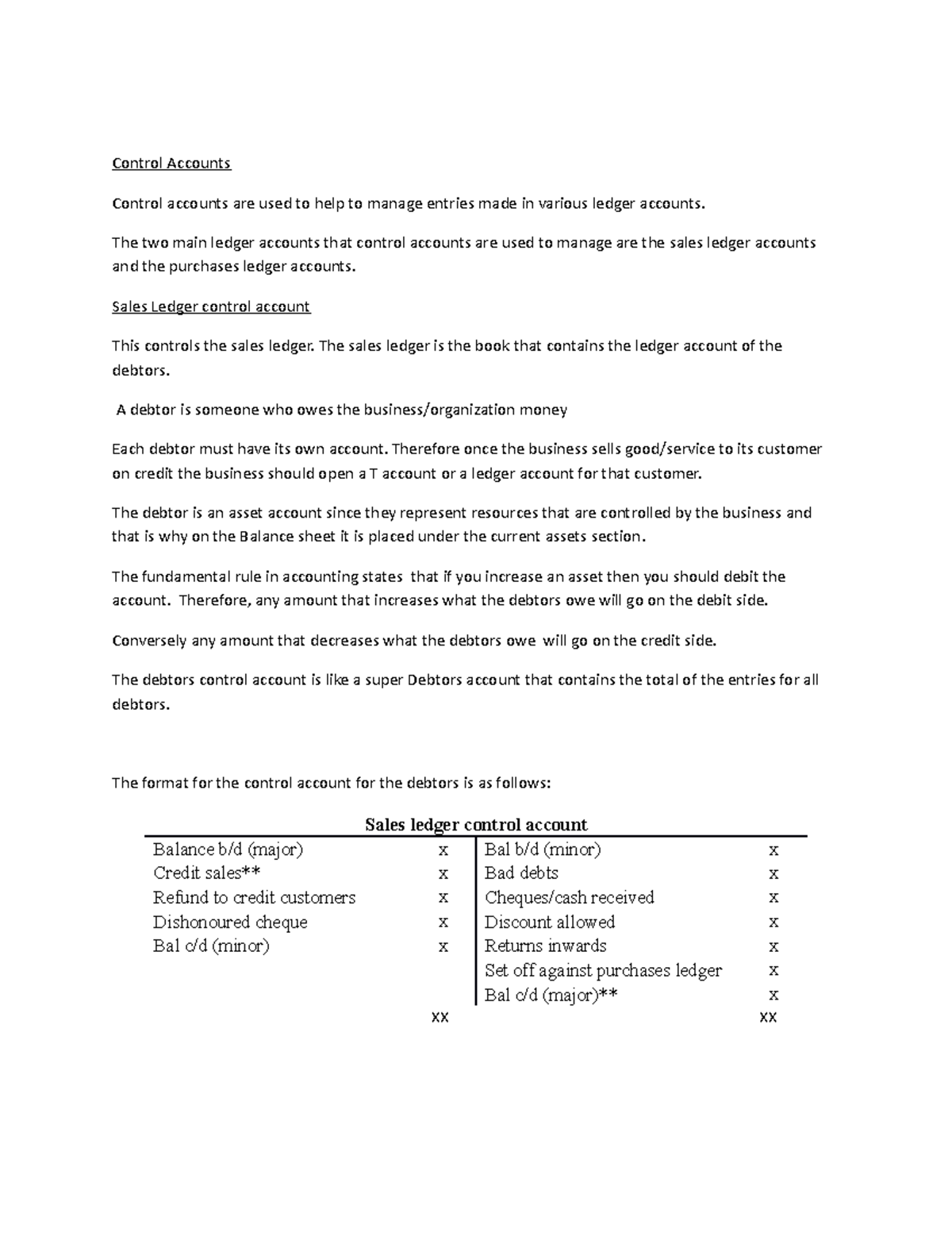 C Control accounts Tutorial notes with Tutorial questions - Control ...