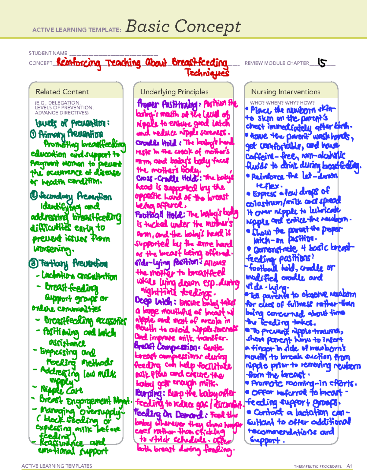 Breastfeeding upload - ACTIVE LEARNING TEMPLATES THERAPEUTIC PROCEDURE ...