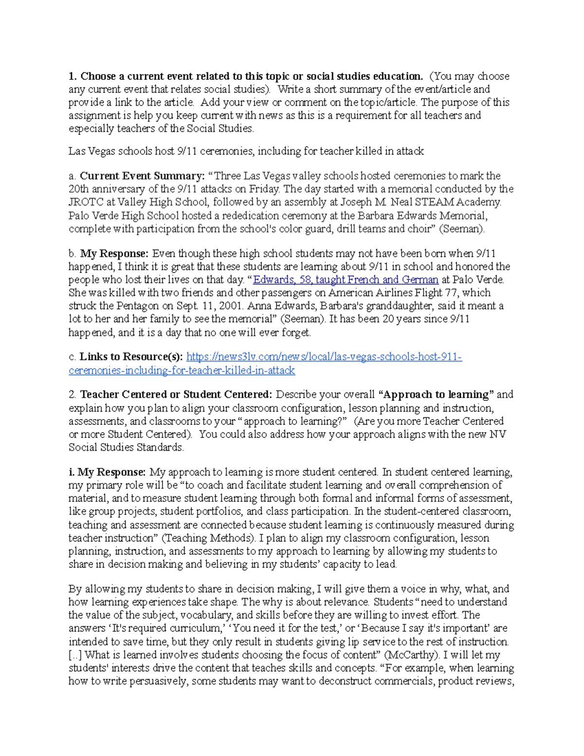 Week 4 Reflection - 1. Choose a current event related to this topic or ...