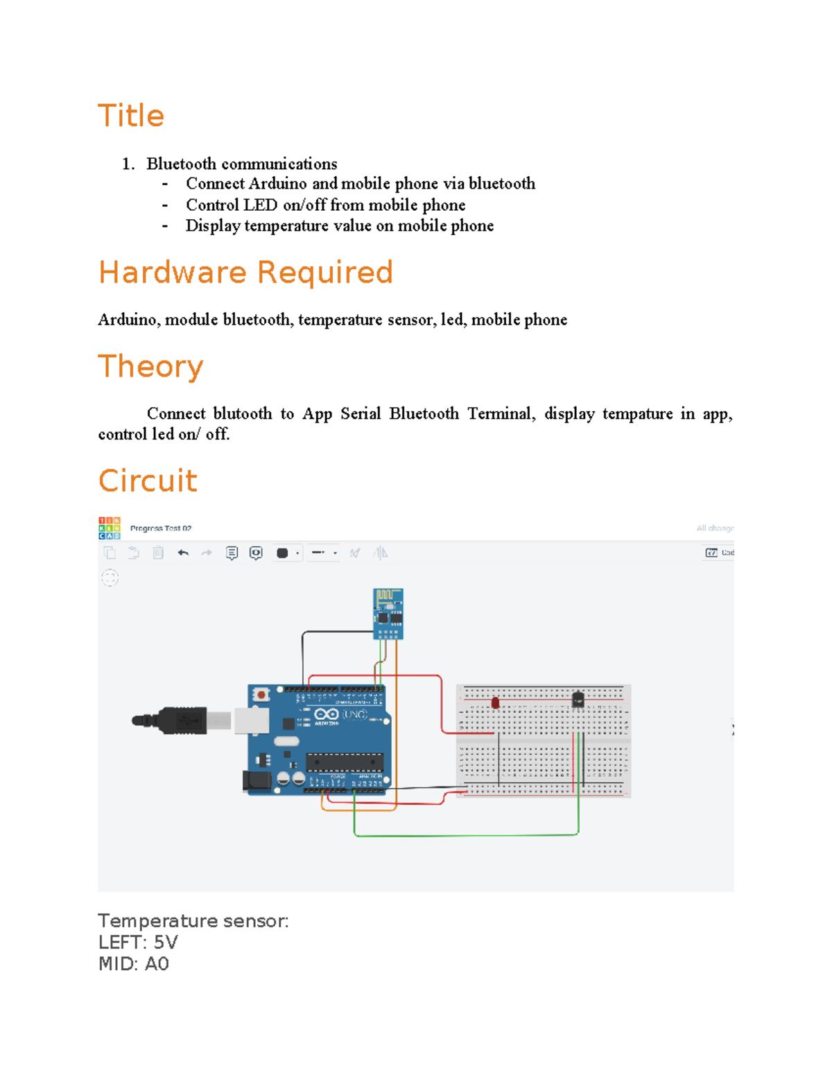 Bluetooth Communications - Title 1. Bluetooth communications - Connect Arduino and mobile phone ...