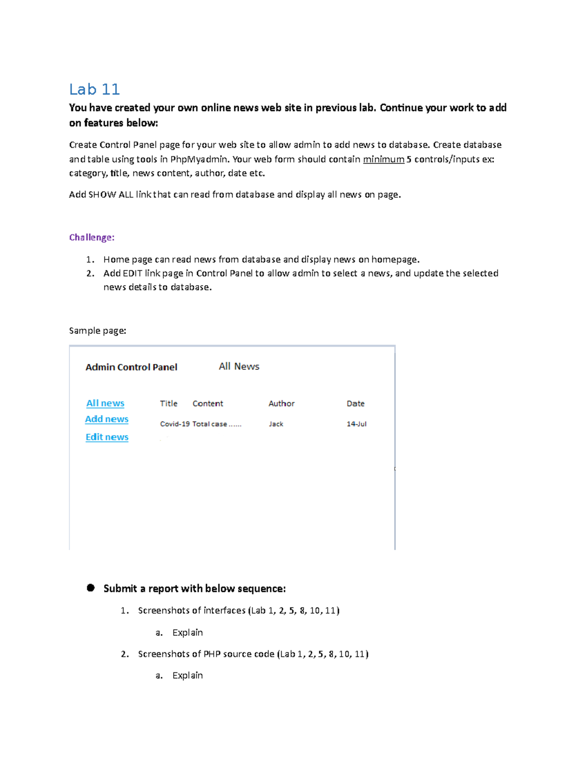 MPU subject with relevent managemnt Accounting - Lab 11 You have ...